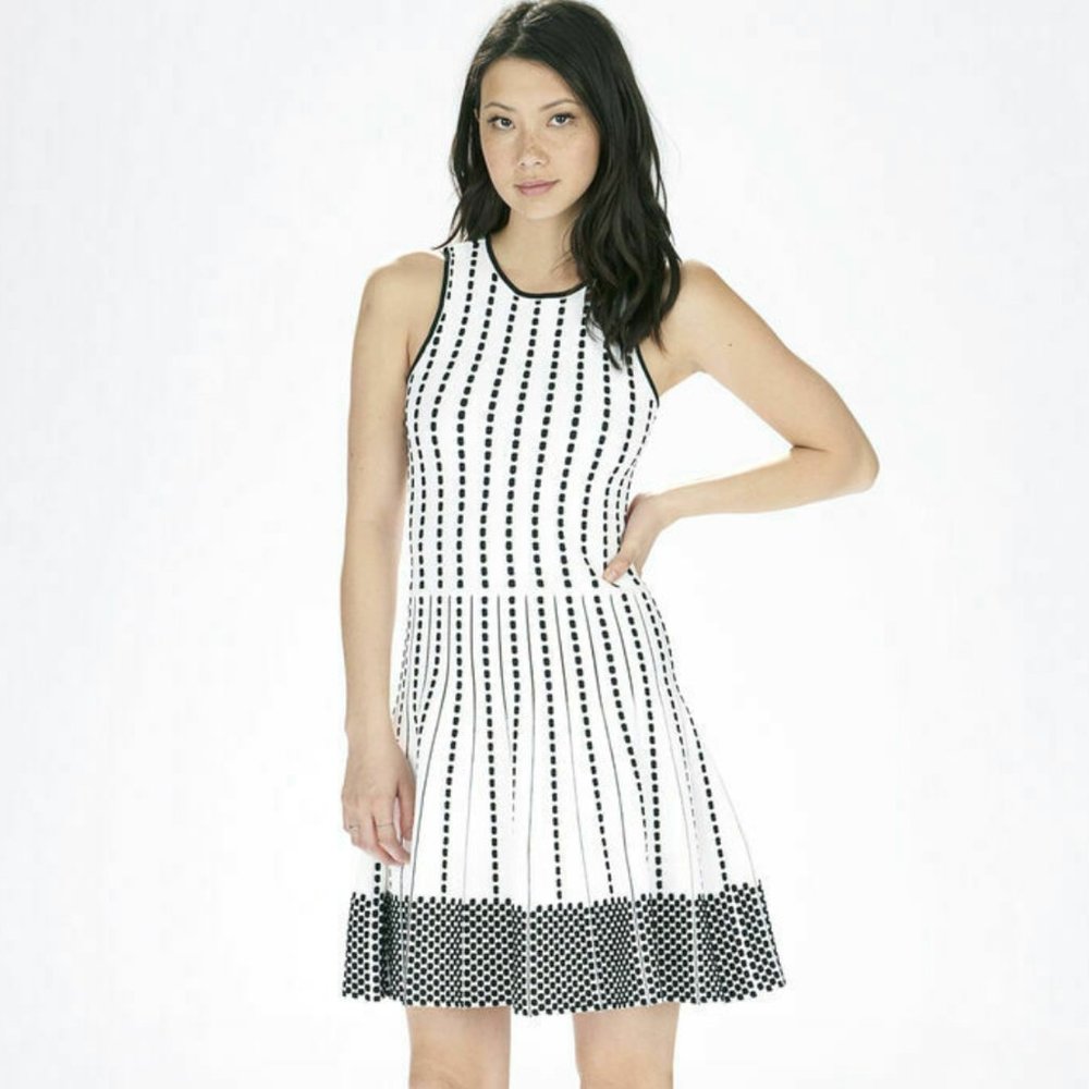 Parker Sims Knit Fit Flare Stretch Dress - Gem